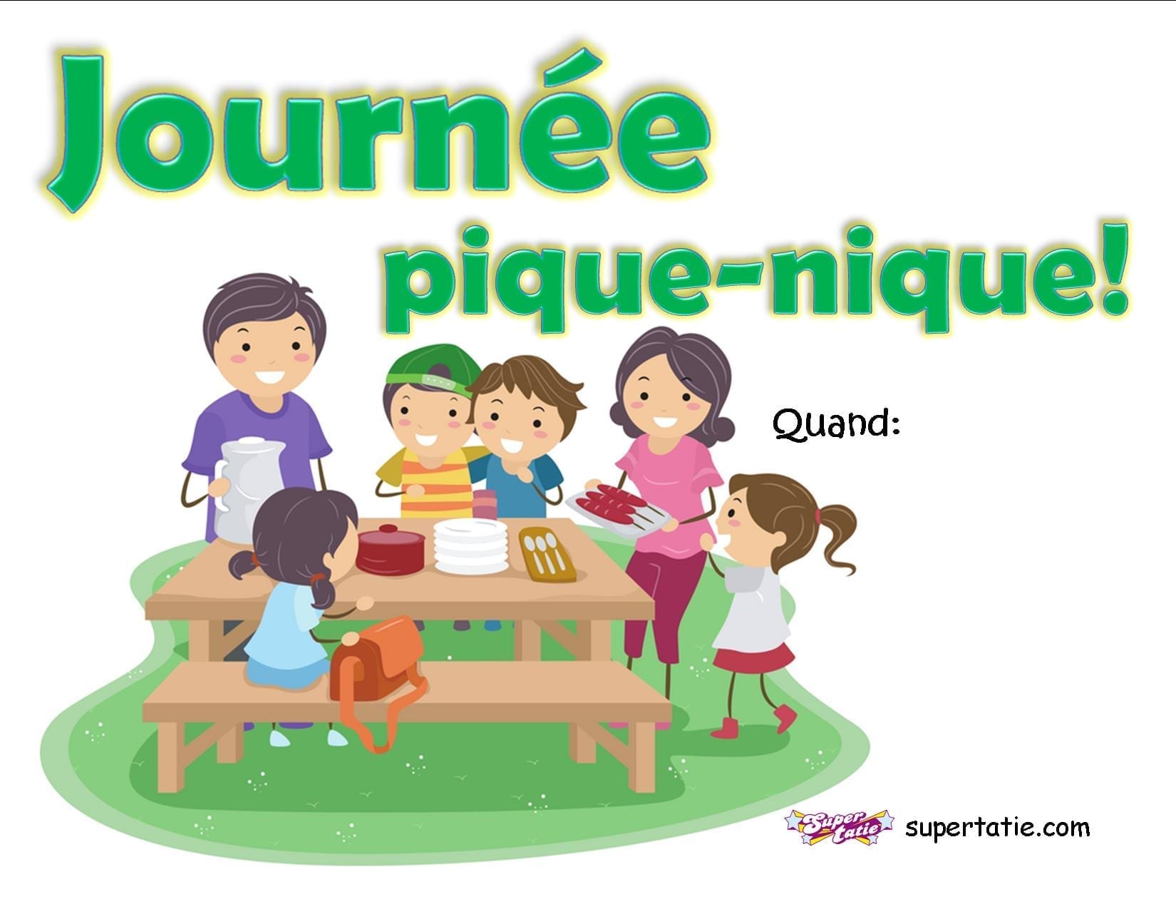 Affiche journé pique-nique - Super Tatie